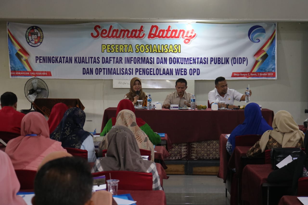 DISKOMINFO - Tingkatkan Kualitas Informasi dan Dokumentasi Publik, Kominfo Lima Puluh Kota ...